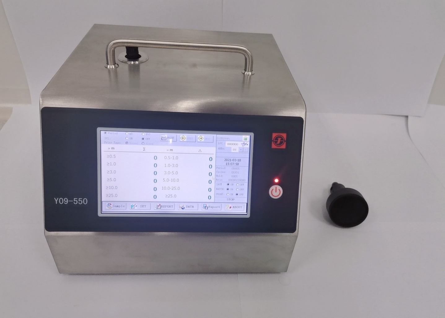 7inch Color Screen 50LPM Laser Air Particle Counter With Six Channels